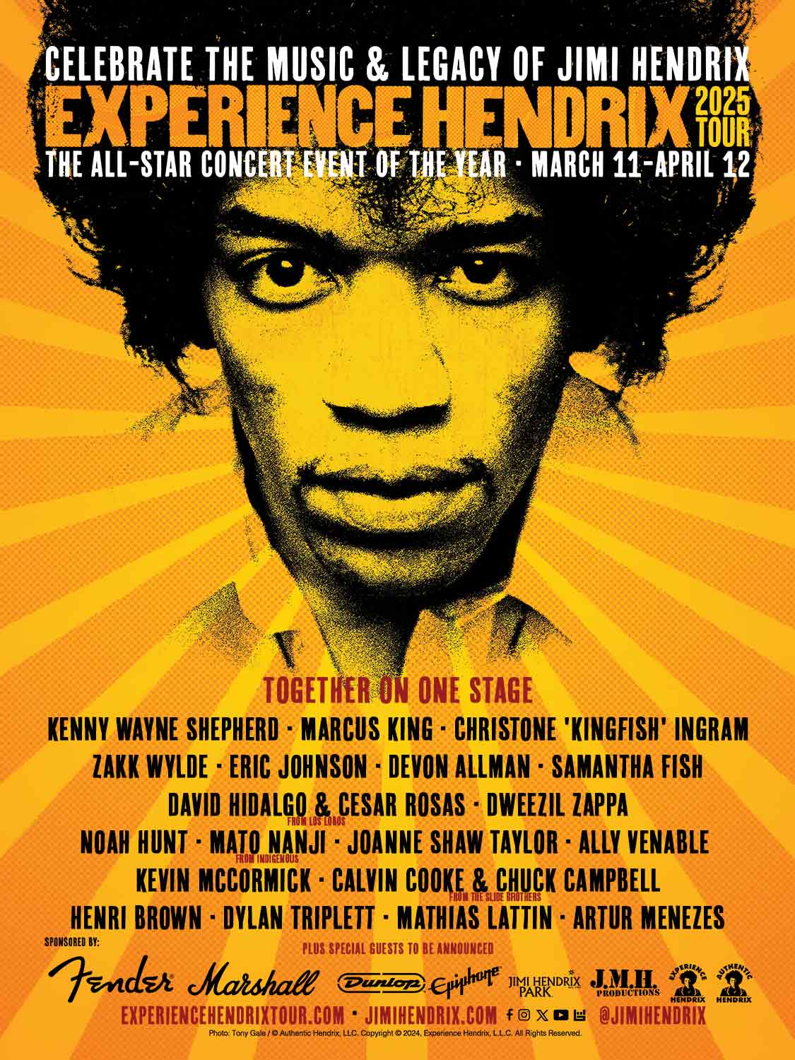 2025 Experience Hendrix Tour ∙ Touring Artists ∙ Marcus King